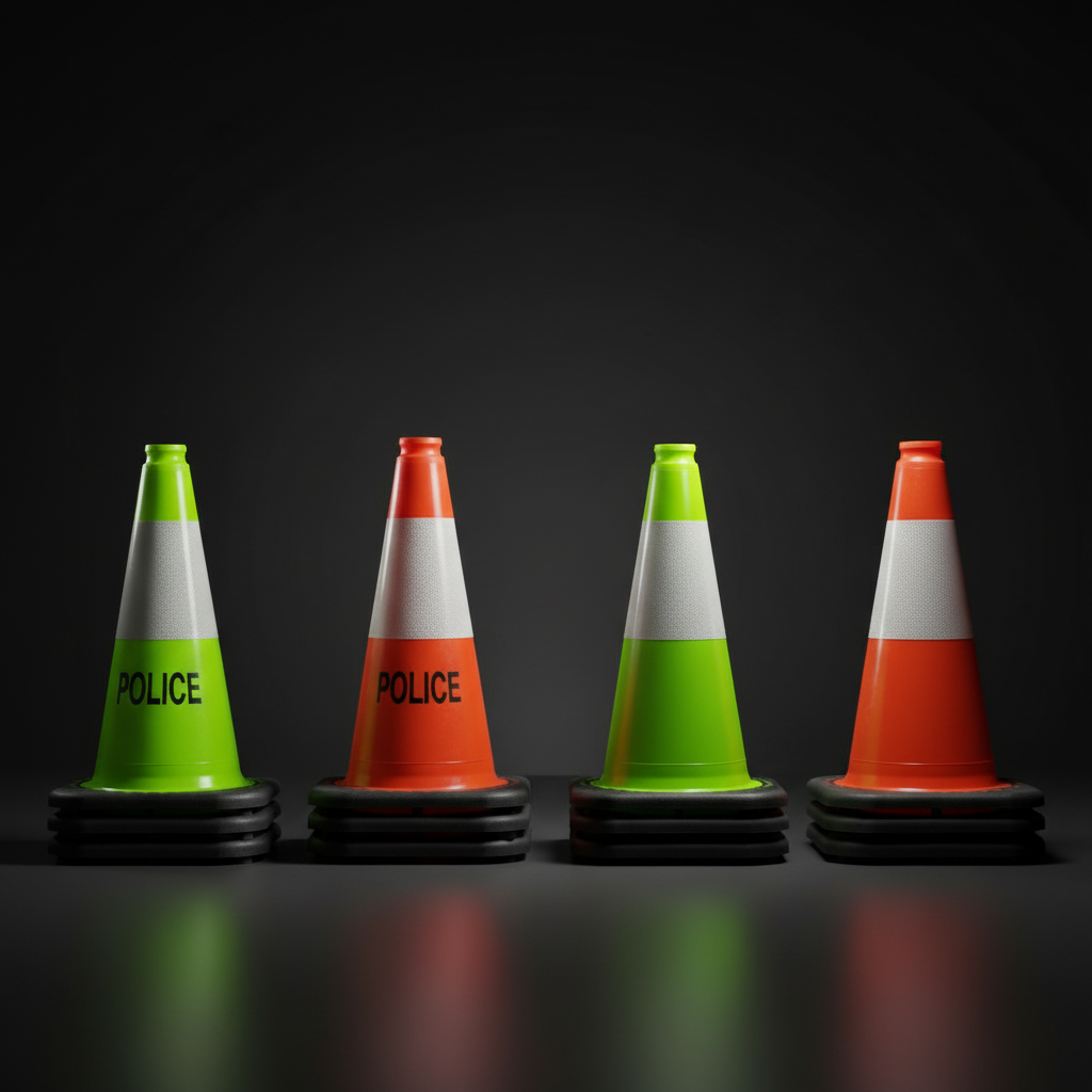 3-Pack 18" High-Visibility Traffic Cones – DARKWING TECH
